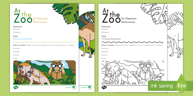 At the Zoo: Classroom Poetry Performance Activity