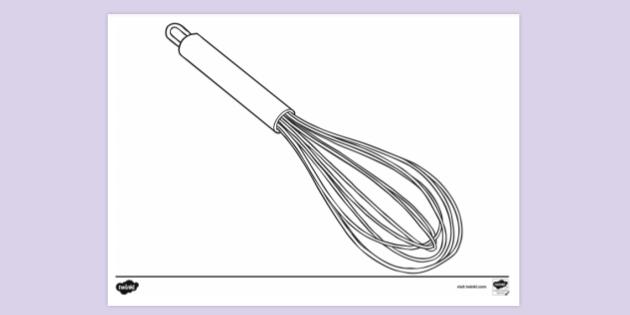 Kitchen Whisk Colouring Sheet | Colouring Sheets