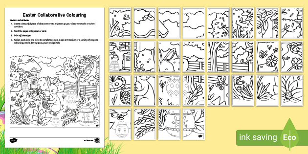 Easter Collaborative Colouring Activity Pack