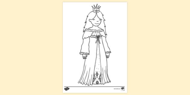 FREE! - Princess Colouring Sheet (teacher made)