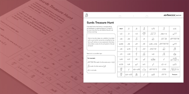 👉 Surds Activity: Treasure Hunt | AS Level Maths | Beyond
