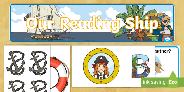 Our Reading Pirate Ship Display Pack (creat de profesori)