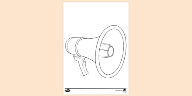 Loud Speaker Colouring | Colouring Sheets