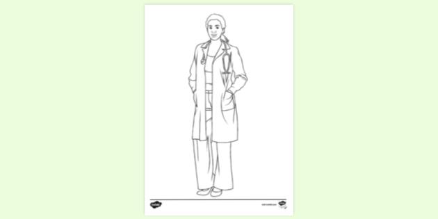 Girl Doctor Drawing For Kids