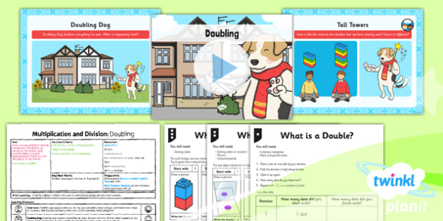 PlanIt Maths Y1 Multiplication and Division Lesson Pack Doubles and Halves