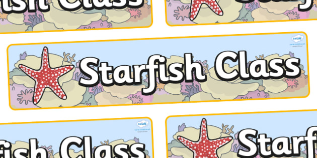 Starfish Themed Classroom Display Banner - Themed banner, banner, display