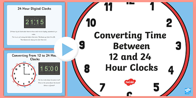 Converting Between 12 And 24 Hour Clock PowerPoint Kids