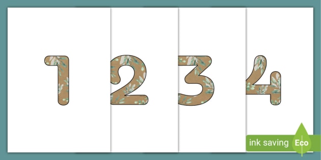 Botanical-Themed Number Posters 1-20 - Twinkl - Display