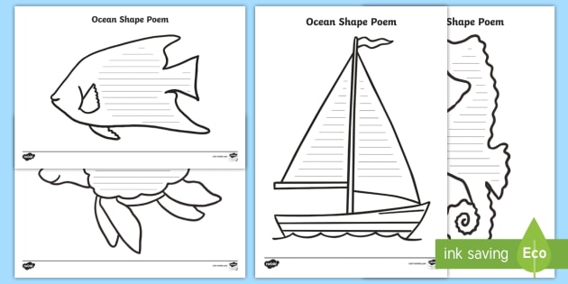 Ocean Shape Poetry (teacher made)