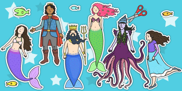 The Little Mermaid Story Cut Outs