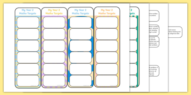 2014 National Curriculum Year 2 Maths Target Bookmarks