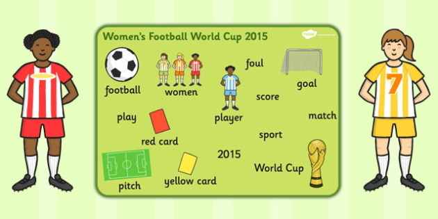 Womens Football World Cup 2015 Word Mat (teacher made)