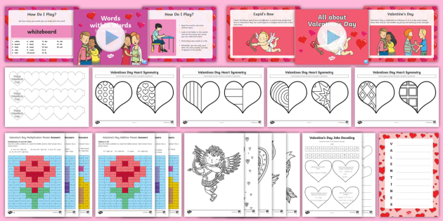 Valentine's Day 3-4 Resource Pack (teacher made)