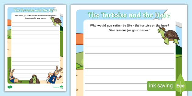 The Tortoise and the Hare Writing Activity (teacher made)
