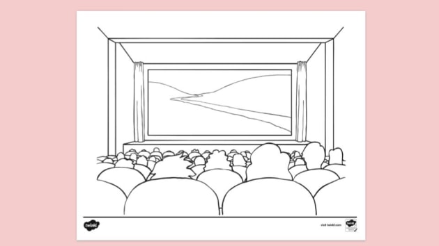 FREE! - Screening Cinema Colouring | Colouring Sheets
