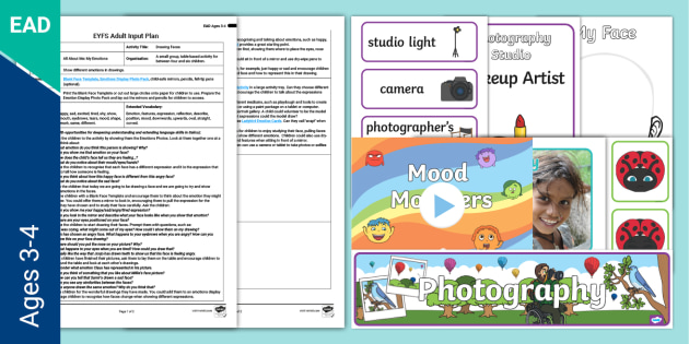 EYFS Drawing Faces Adult Input Plan and Resource Pack