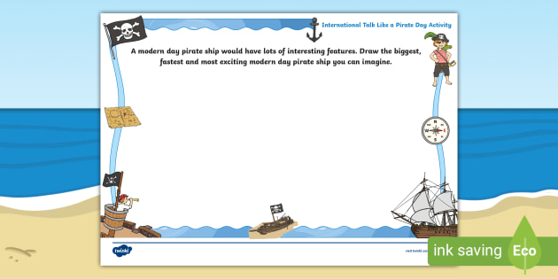 FREE! - Modern Day Pirate Ship Drawing Challenge