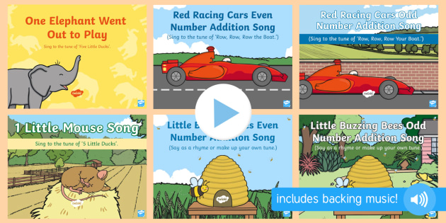 Addition Songs and Rhymes PowerPoints Pack (teacher made)