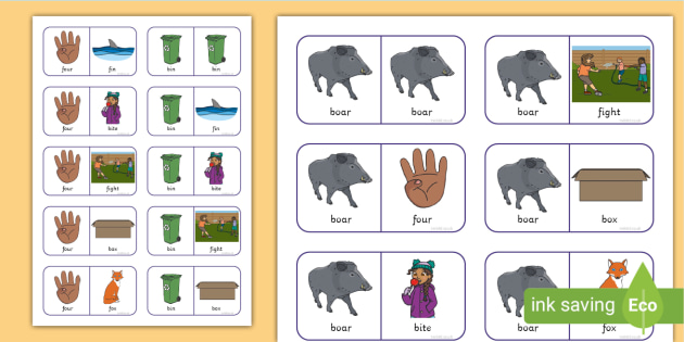 'F' and 'B' Minimal Pairs Dominoes (teacher made)