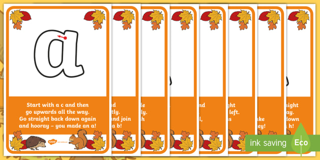 Autumn-Themed Letter Formation Rhyme Posters (teacher made)
