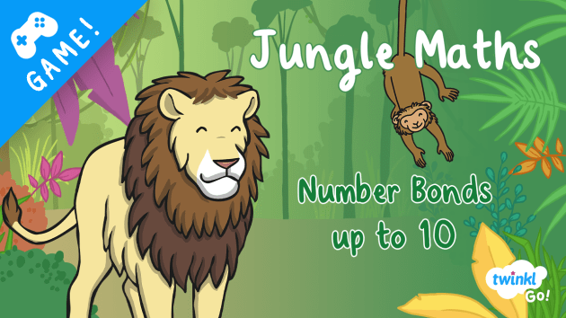 Ks1 Jungle Maths Number Bonds To 10 Game Twinkl