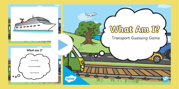 What Am I? Transport Guessing Game PowerPoint