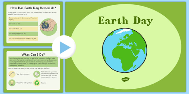 Earth Day PowerPoint - Earth Day, Conservation, US Resources