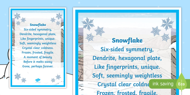 KS2 Snowflake Poem | Snow Poem (teacher made)