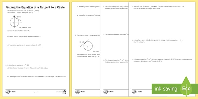 Finding the Equation of a Tangent to a Circle | Beyond Maths