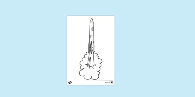 FREE! - Rocket Ship Launch Colouring Sheet | Colouring Sheets