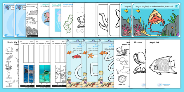 Fine Motor Skills EYFS Under the Sea Pack | Twinkl