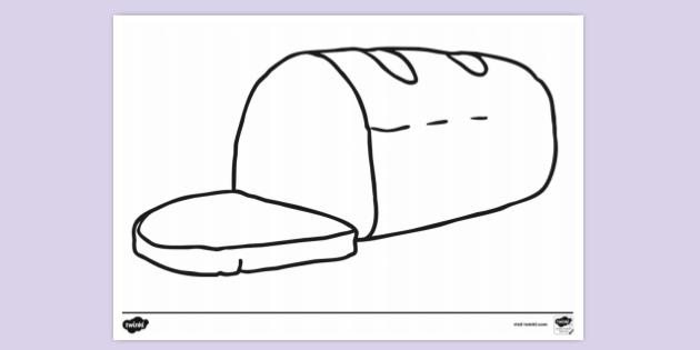 FREE! - Bread Colouring Sheet | Colouring Sheets | Twinkl