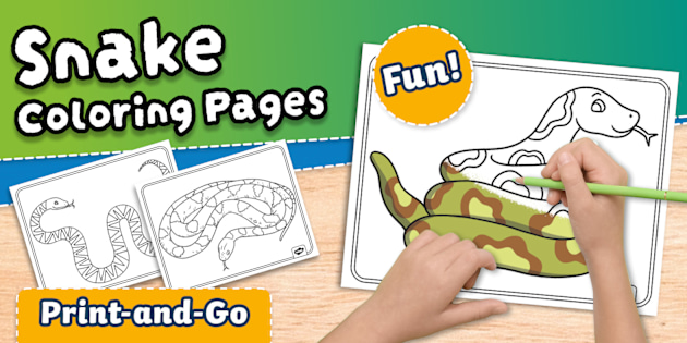 print snake coloring pictures