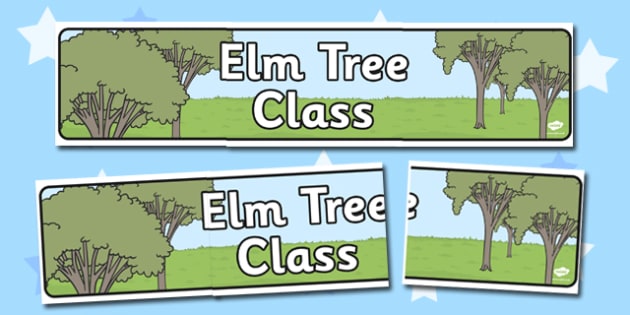 Elm Tree Themed Classroom Display Banner