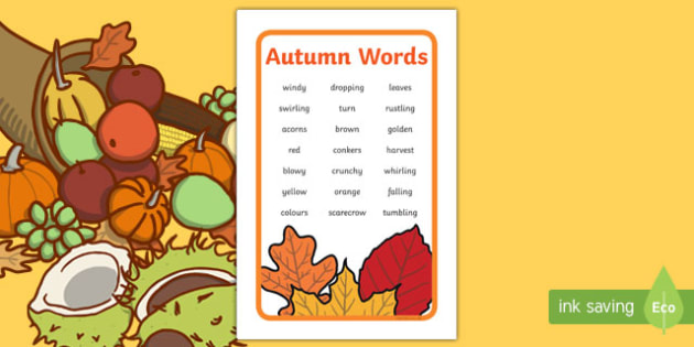 IKEA Tolsby/Fiestad Autumn Words Prompt Frame (teacher made)