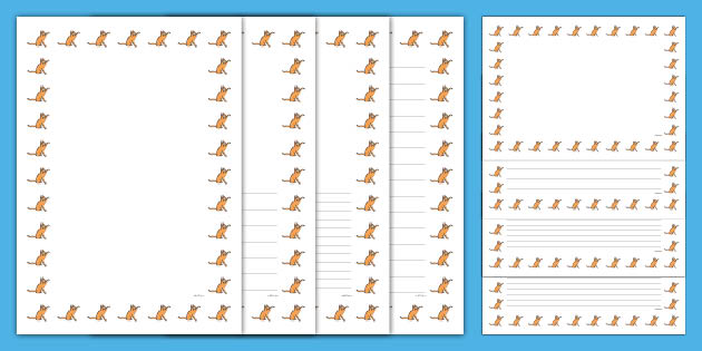Baby Cat Kitten Landscape Page Borders- Landscape Page Borders