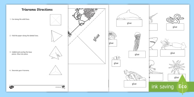 Australian Coral Reef Habitat Triarama Worksheet / Worksheets