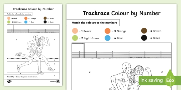 FREE! - Trackrace Colour by Number (teacher made)
