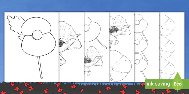 Remembrance Day in Canada Poppy Cut-Outs (Teacher-Made)