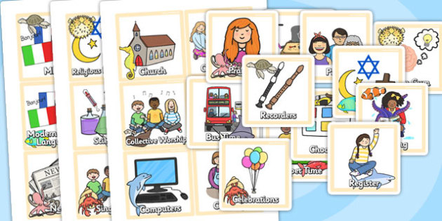 Under The Sea Themed Visual Timetable (teacher made)