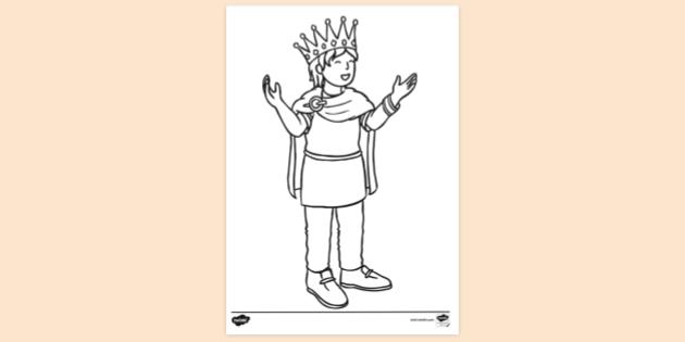 FREE! - Happy King Colouring Sheets | Colouring | Primary Resources