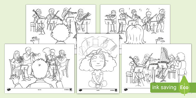 Orchestra Colouring Sheet (Teacher-Made)