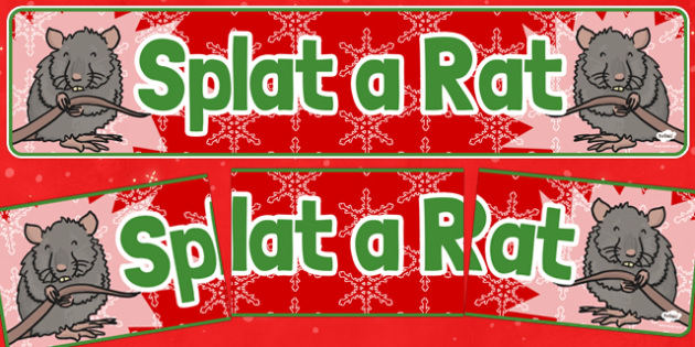 Christmas Themed Splat a Rat Banner