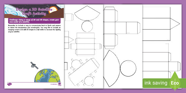 Design a 3D Satellite Craft Activity (teacher made)