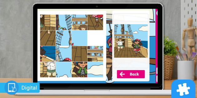 Pirates Themed Picture Slider Puzzle Game | Twinkl Go!