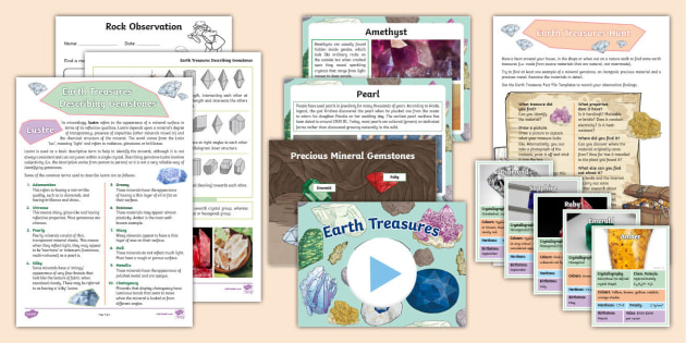 This pack explores gemstones and facts about them.