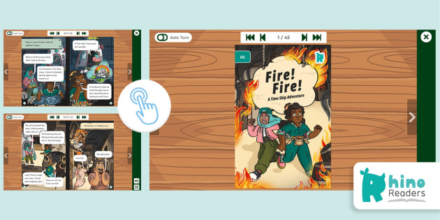 FREE! - Phonics Comic Book | Fire! Fire! A Time Ship Adventure
