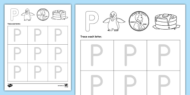 Letter P Tracing Worksheets For Preschool Letter P Tracing Worksheets