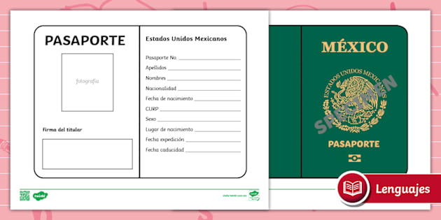 Plantillas De Pasaporte Para Imprimir Descargar Plantillas