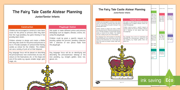 ROI Fairy Tale Castle Aistear Planning Template